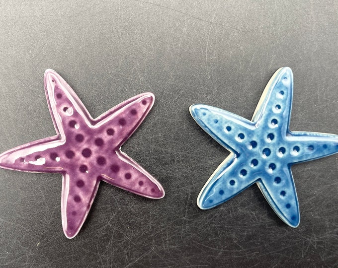 Ceramic Star Fish Tiles, Sea Star Tiles, Mosaic Starfish, Handmade ...