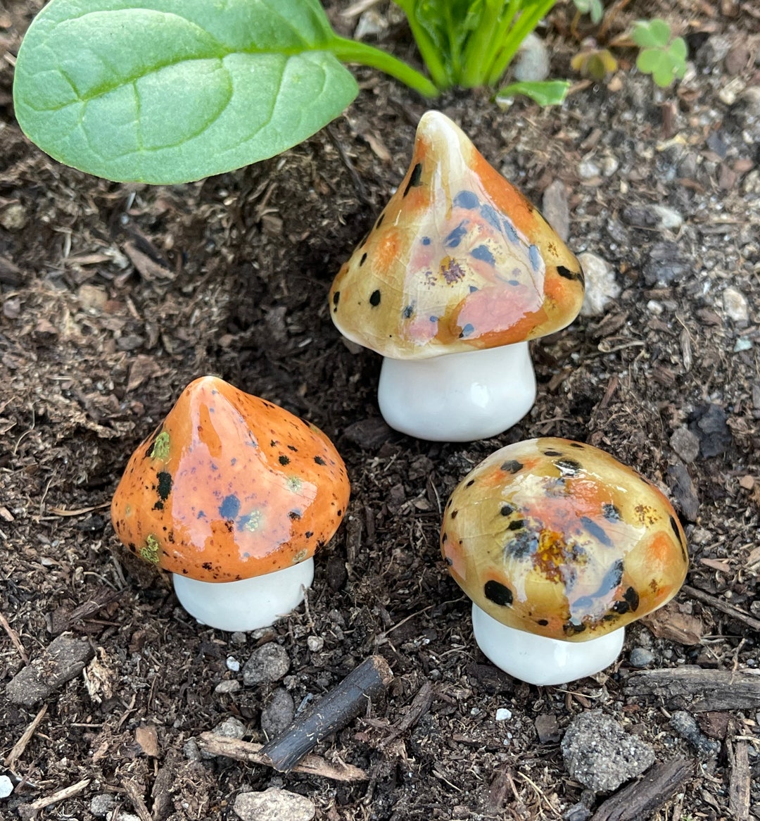 Three Hand Crafted Ceramic Toadstools Fabulous Fungi by Fabulousfungi ...