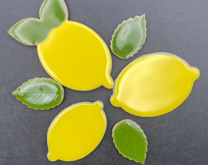 Ceramic Mosaic Tile Lemons. Lemon Tiles Handmade by Fabulousfungi - Etsy