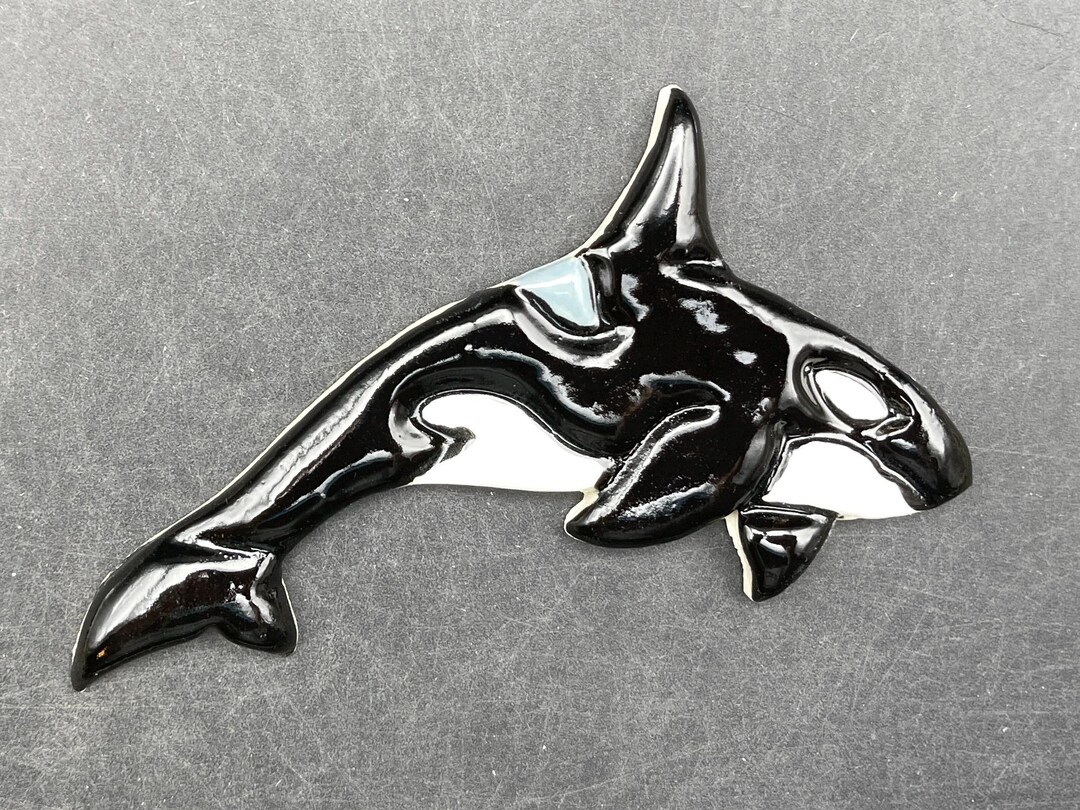 Ceramic Mosaic Orca Whale Tile. Handmade Orca Tile by Fabulousfungi. O ...