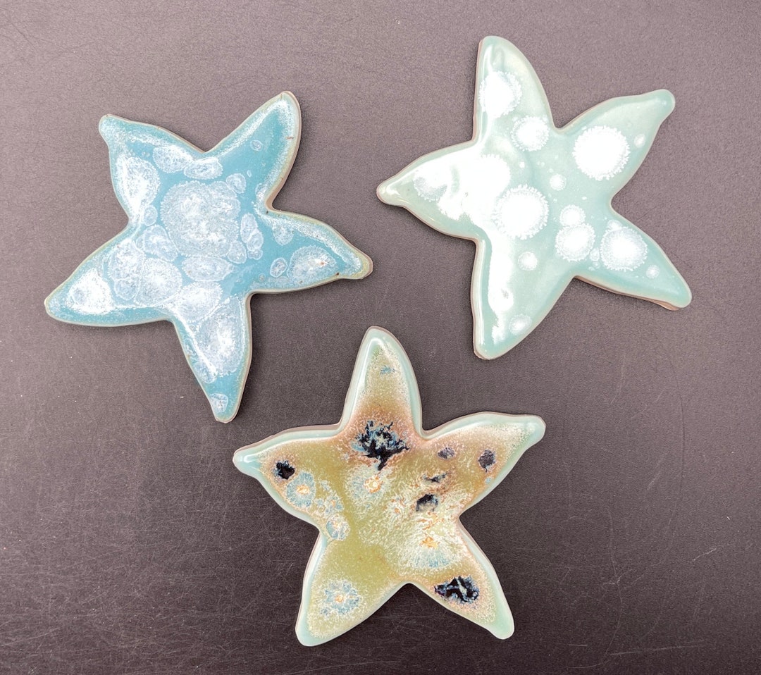 Ceramic Star Fish Tiles, Sea Star Tiles, Mosaic Starfish, Handmade ...