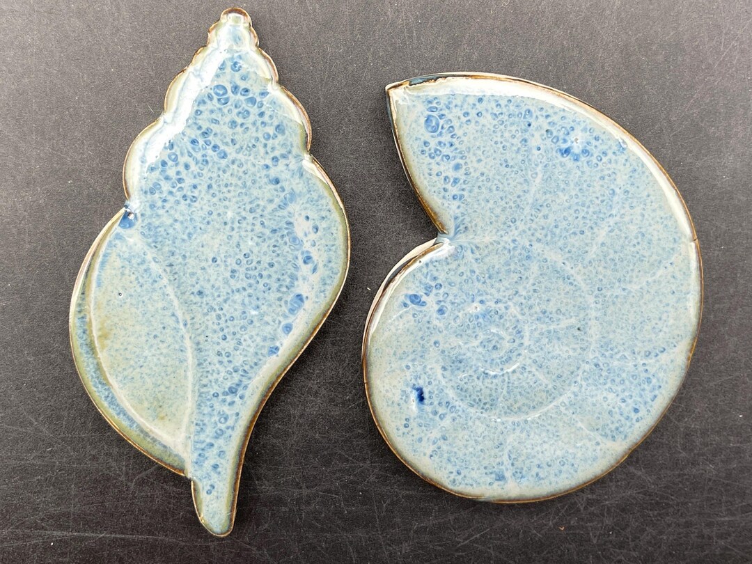 Two Ceramic Mosaic Sea Shell Tiles, Handmade by Fabulousfungi. Indoor ...
