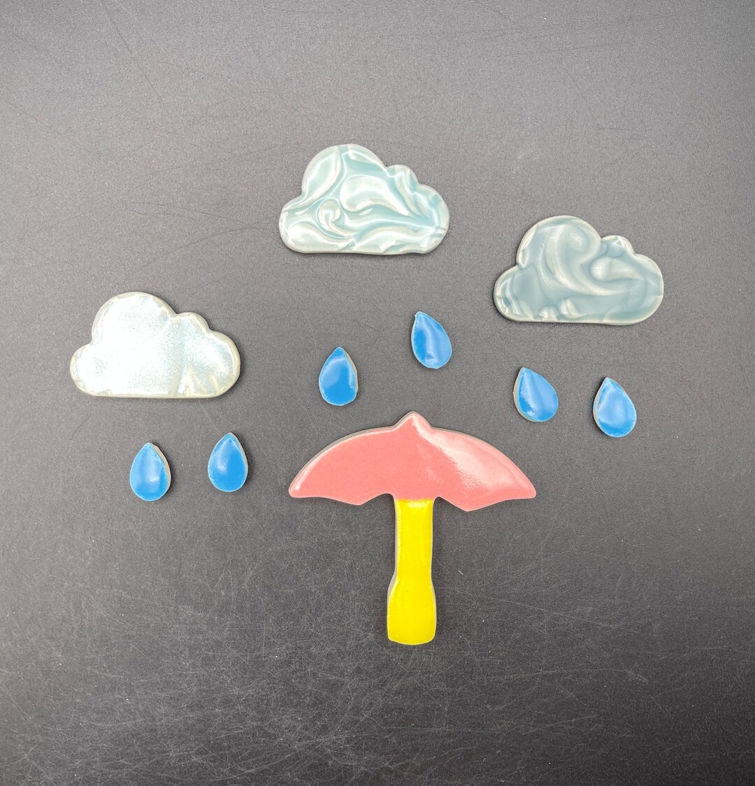Ceramic Umbrella, Clouds, Rain Mosaic Tiles. Mosaic Tiles, Porcelain ...