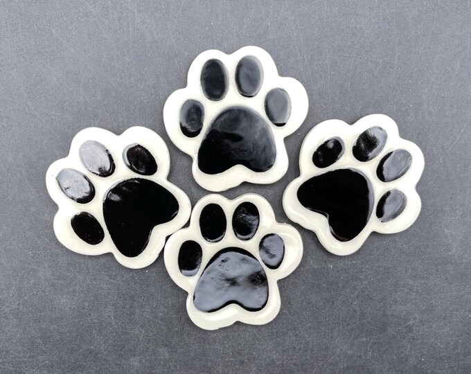 Ceramic Paw Prints, Mosaic Tiles. Ceramic Tiles, Cat or Small Dog Paw ...