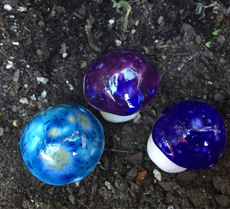 Fairy Mushrooms Fabulous Fungi three Hand Crafted Ceramic | Etsy