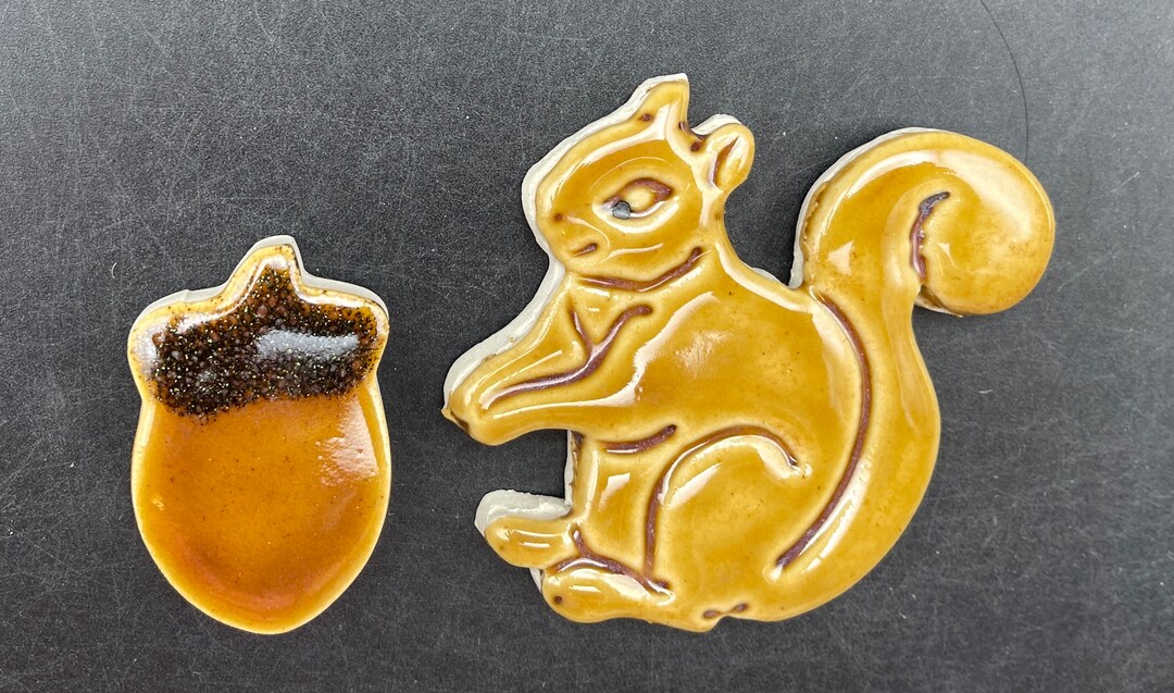 Ceramic Mosaic Squirrel and Acorn Tiles - Etsy