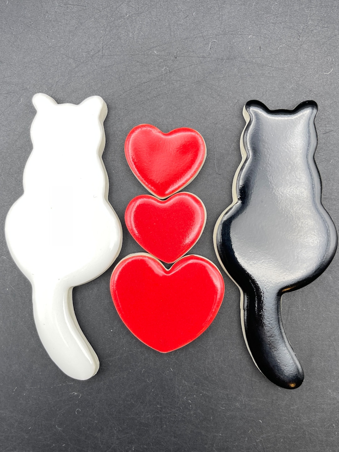 Ceramic Cat Mosaic Tiles Black Cat Tile White Cat Tile Red - Etsy