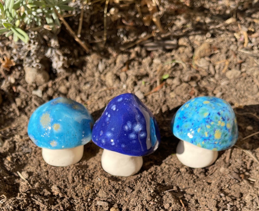 Fairy Mushrooms , Fabulousfungi,-three Hand Crafted Ceramic Toadstools ...