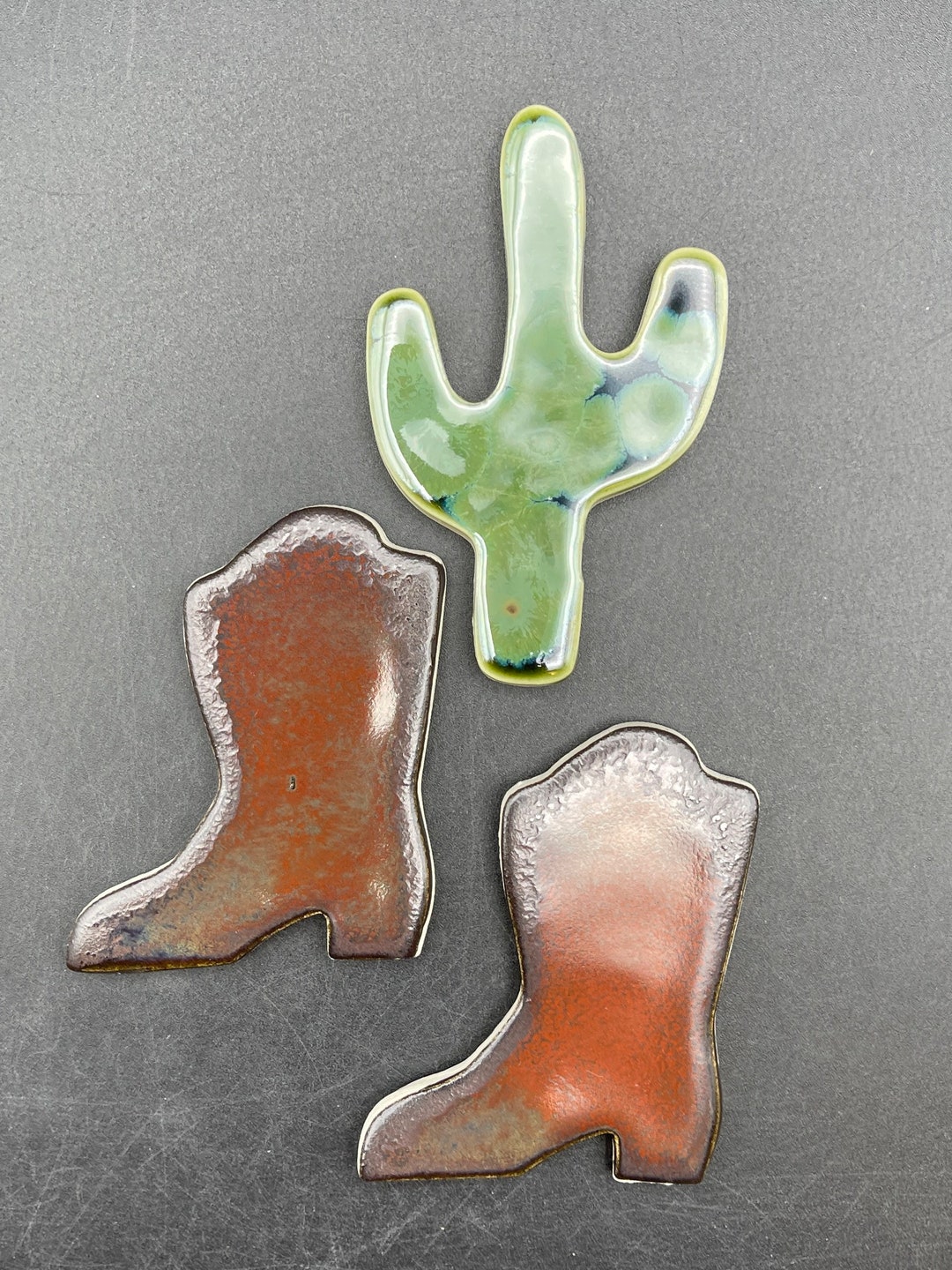 Ceramic Cowboy Boots, and Ceramic Cactus. Mosaic Boots and Cactus ...