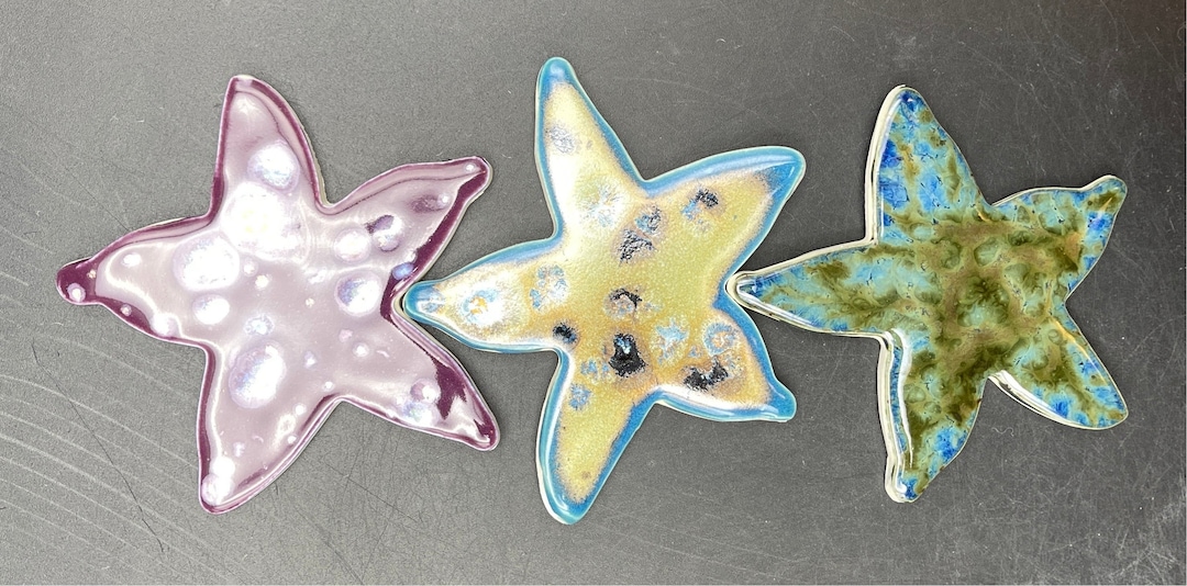 Ceramic Star Fish Tiles, Sea Star Tiles, Mosaic Starfish, Handmade ...