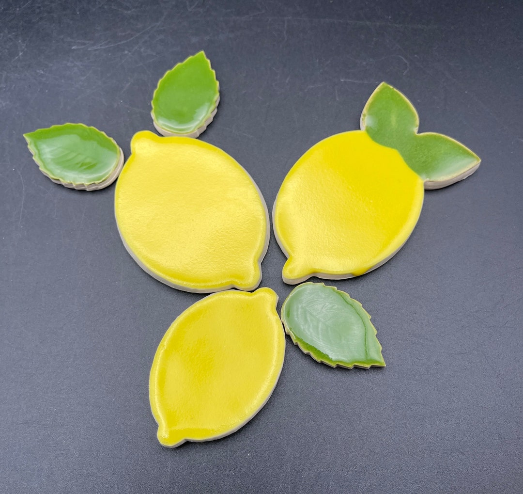 Ceramic Mosaic Tile Lemons. Lemon Tiles Handmade by Fabulousfungi - Etsy
