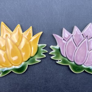 Ceramic Mosaic Lotus Flower Tile, Handmade by Fabulousfungi. Lotus Lily ...