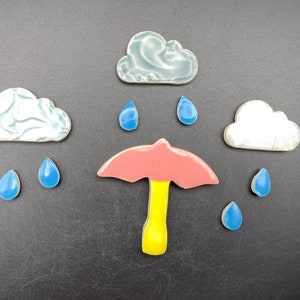 Ceramic Umbrella, Clouds, Rain Mosaic Tiles. Mosaic Tiles, Porcelain ...