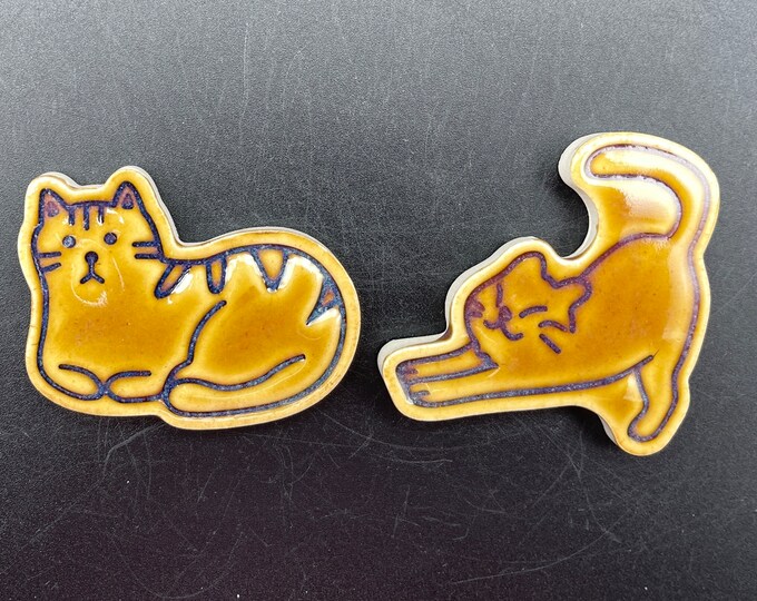 Ceramic Cat Mosaic Tiles, Beige Cat Tile, Kitty Tiles, Mosaic Cats by ...