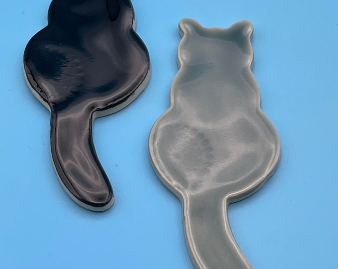 Ceramic Cat Mosaic Tiles, Black Cat Tile, Gray Cat Tile, Kitty Tiles ...