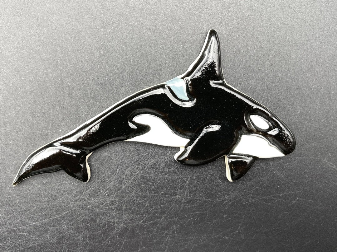 Ceramic Mosaic Orca Whale Tile. Handmade Orca Tile by Fabulousfungi. O ...