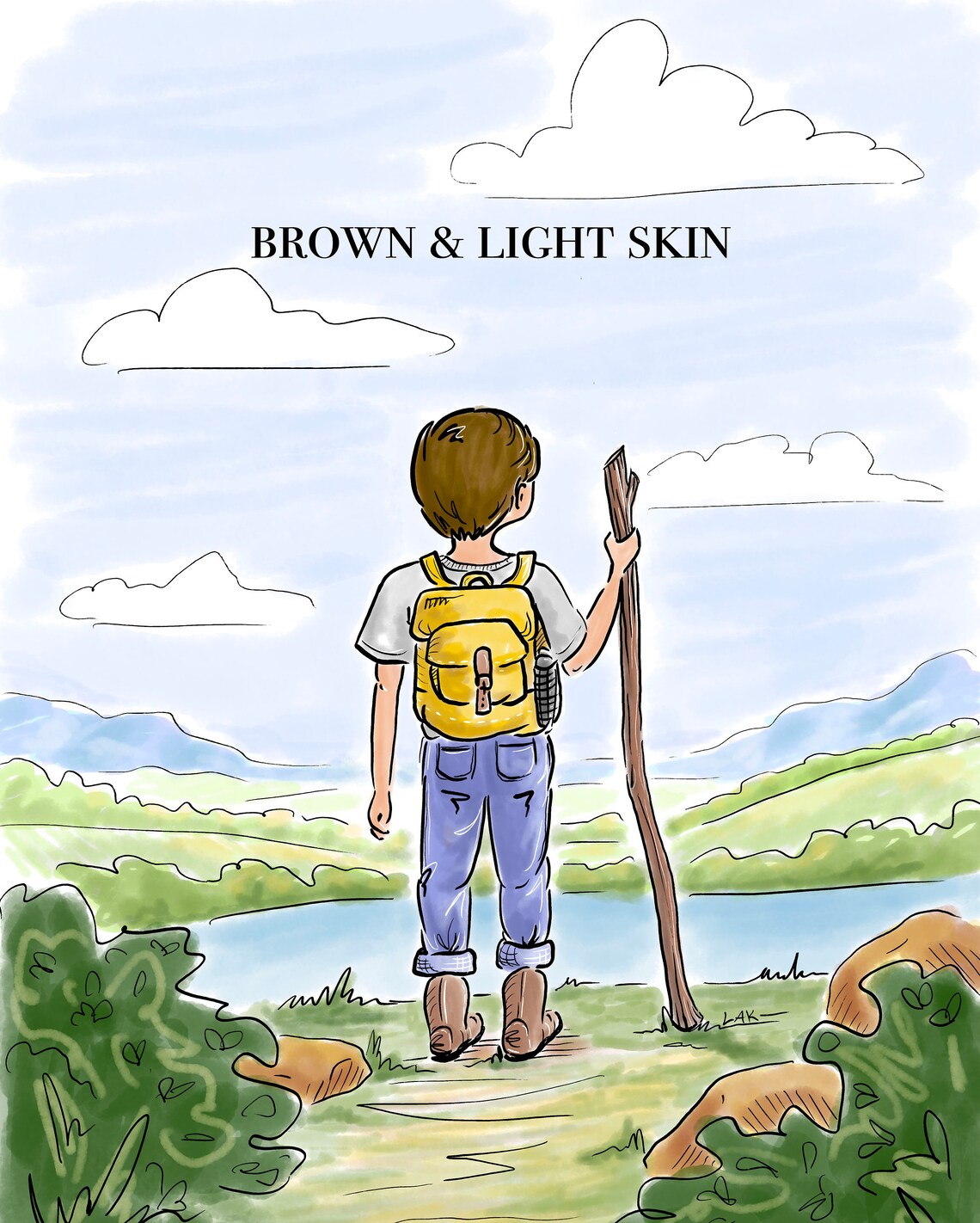 Boy Hiking Print – Adventure Art for Boys Room - Children Outside in ...