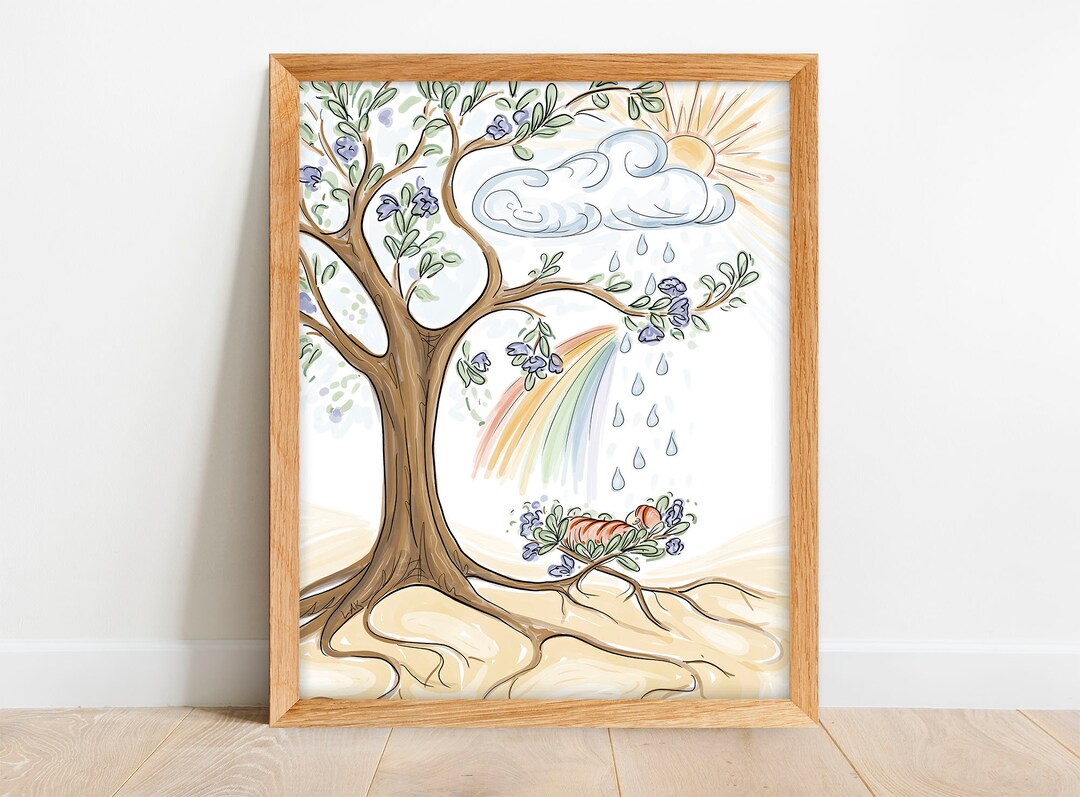 Rainbow Baby Art - Child Loss Drawing - Miscarriage Art - Baby Loss ...