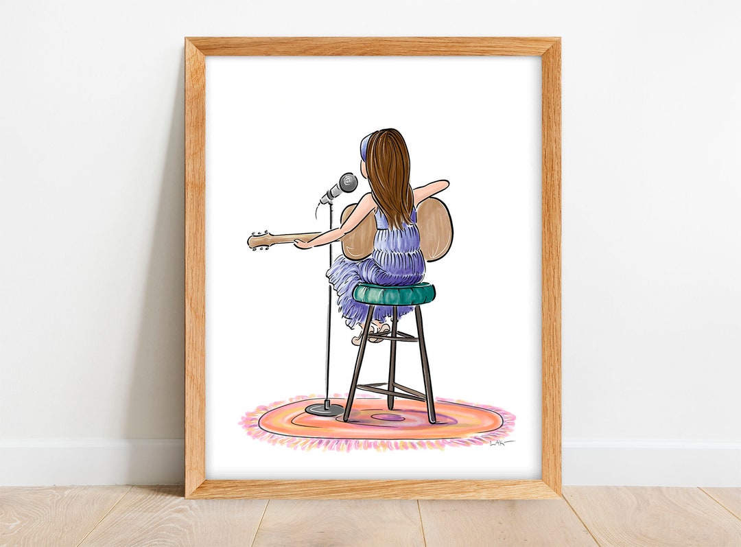 Girl Singing Art - Singer Songwriter Gift - Country Girl Music - Teen ...