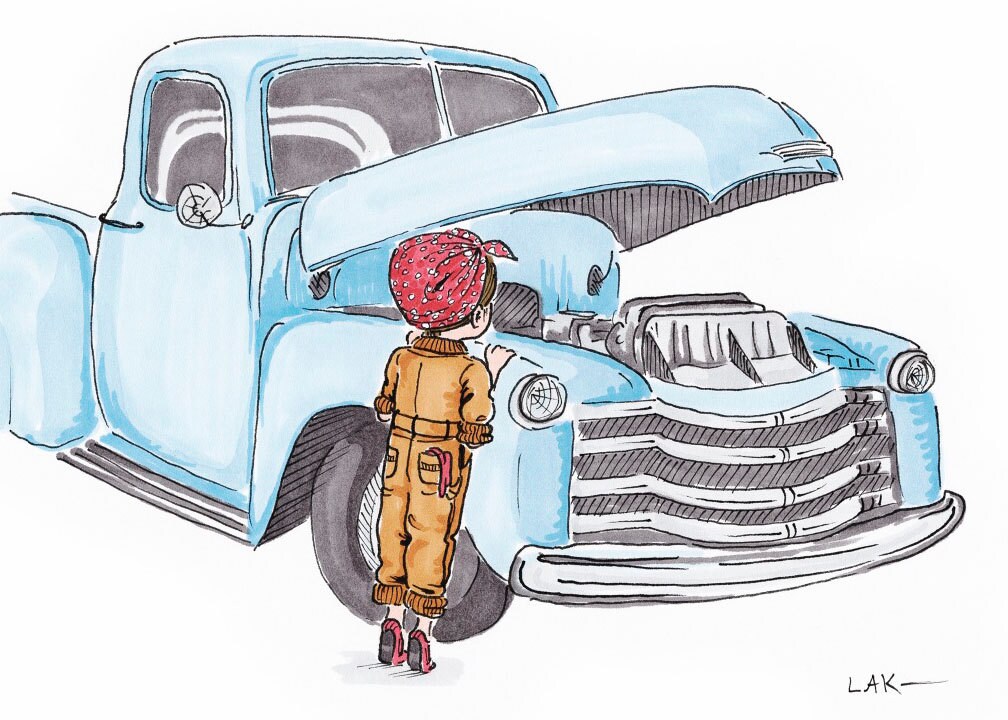 50's Vintage Wall Art Throwback Art Poster American | Etsy