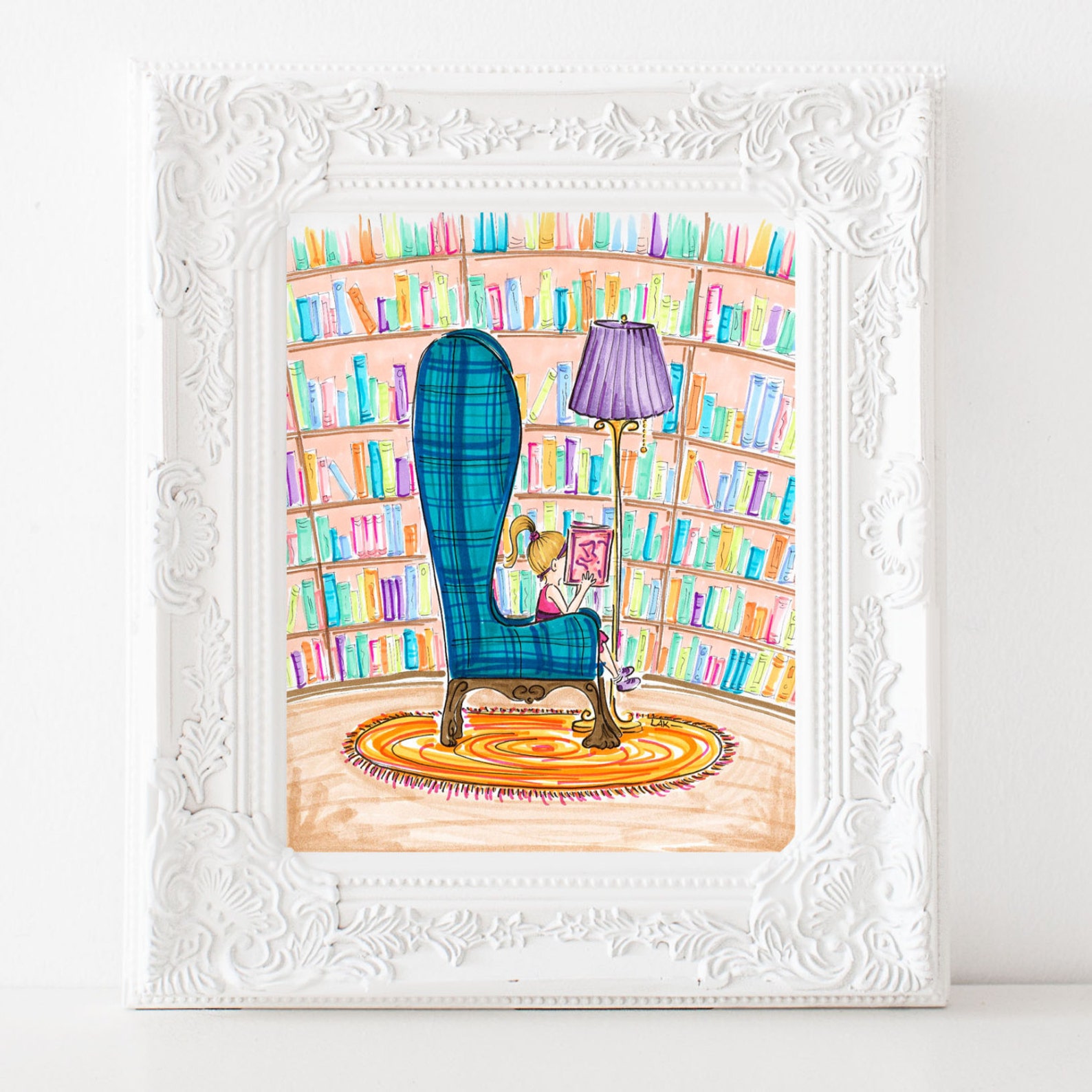 Reading Nook Artwork - Book Nook Print - Reading Corner Art - Classroom ...