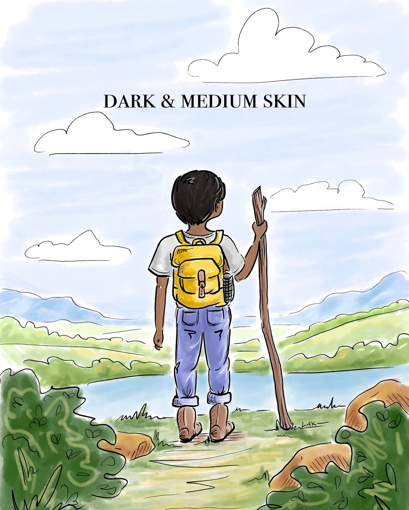 Boy Hiking Print – Adventure Art for Boys Room - Children Outside in ...