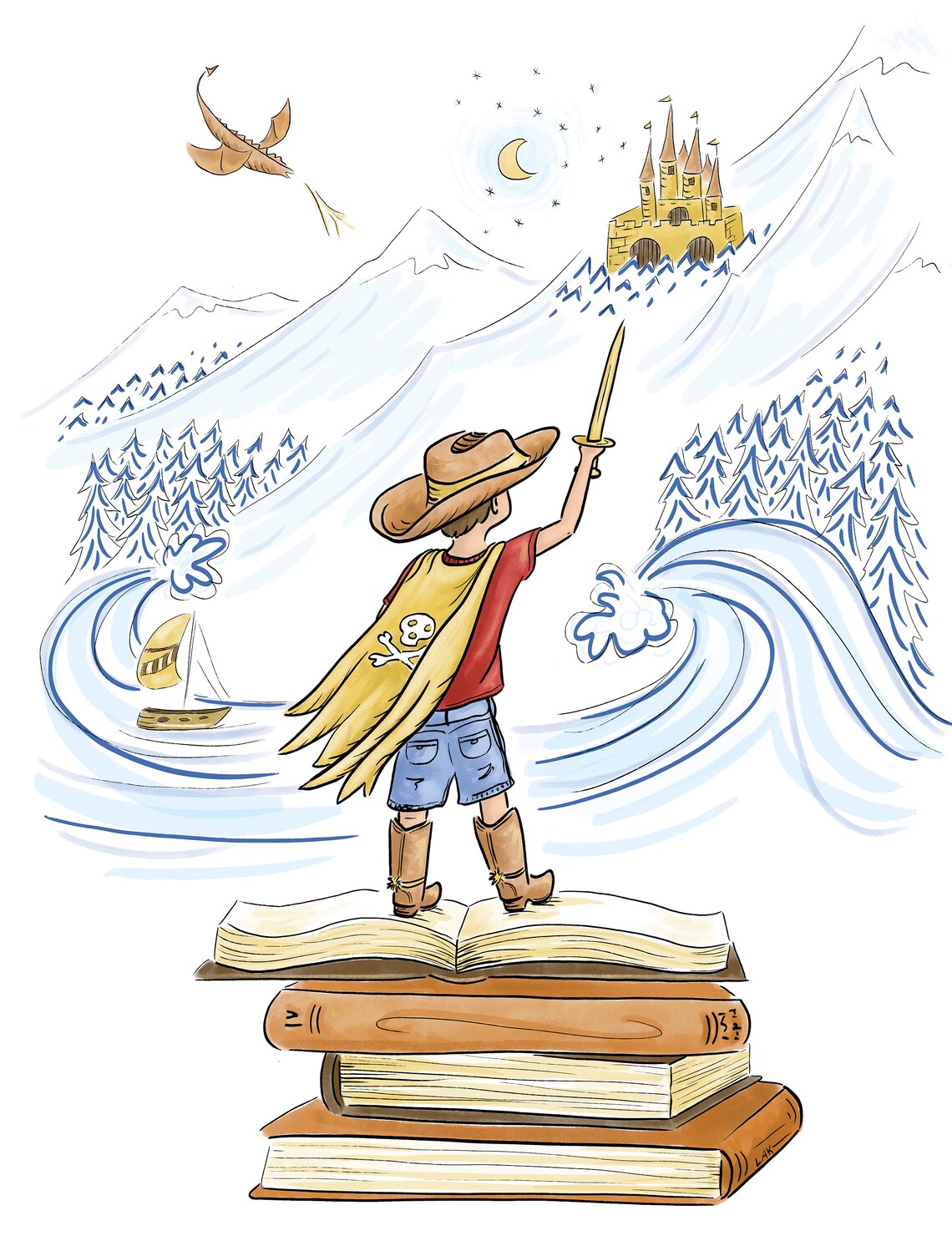 Boys Reading Print Classroom Wall Art Reading Nook Art - Etsy