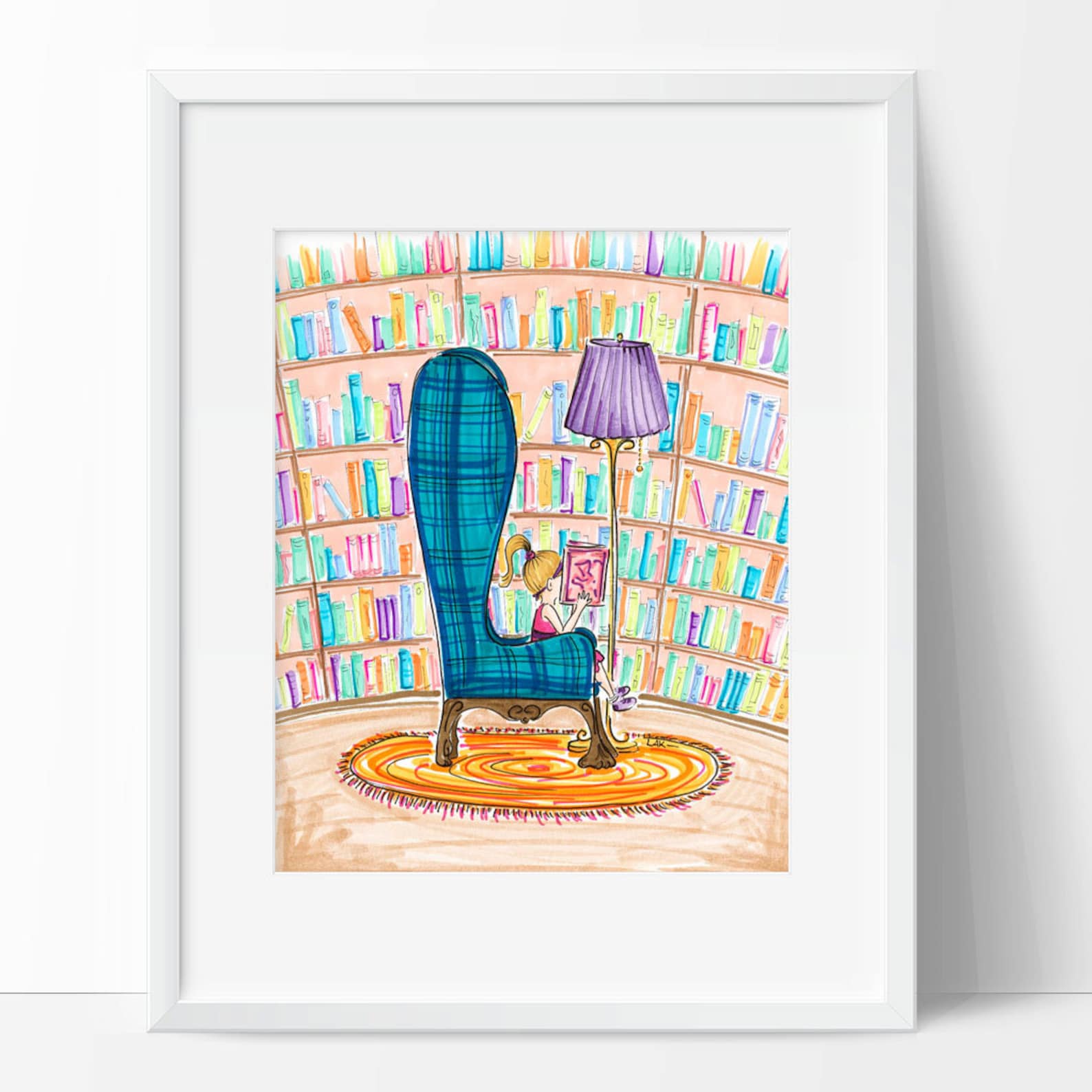 Reading Nook Artwork - Book Nook Print - Reading Corner Art - Classroom ...