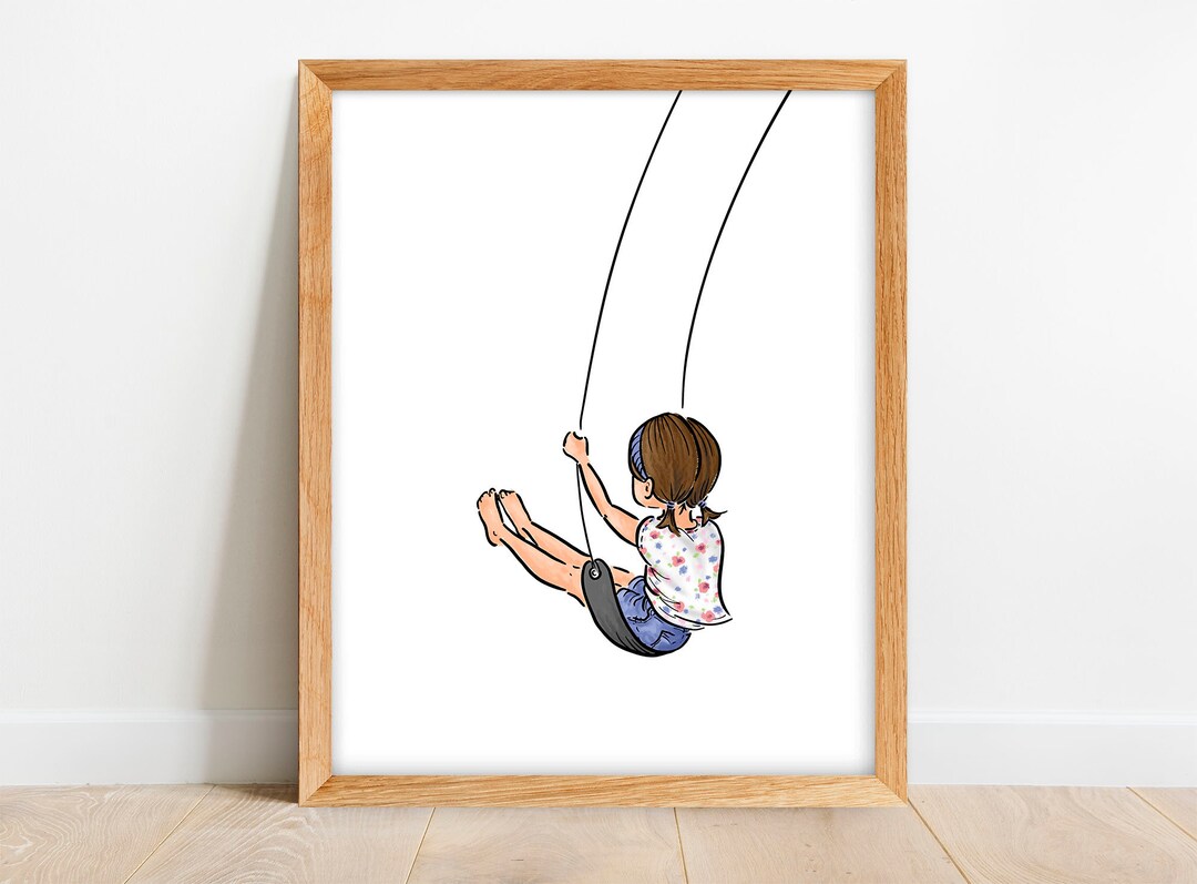 Art Print for Little Girls Room - Simple Cute Wall Decor for Girls Room ...