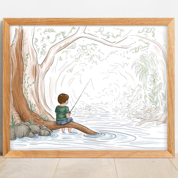 Little Boy Wall Art - Etsy