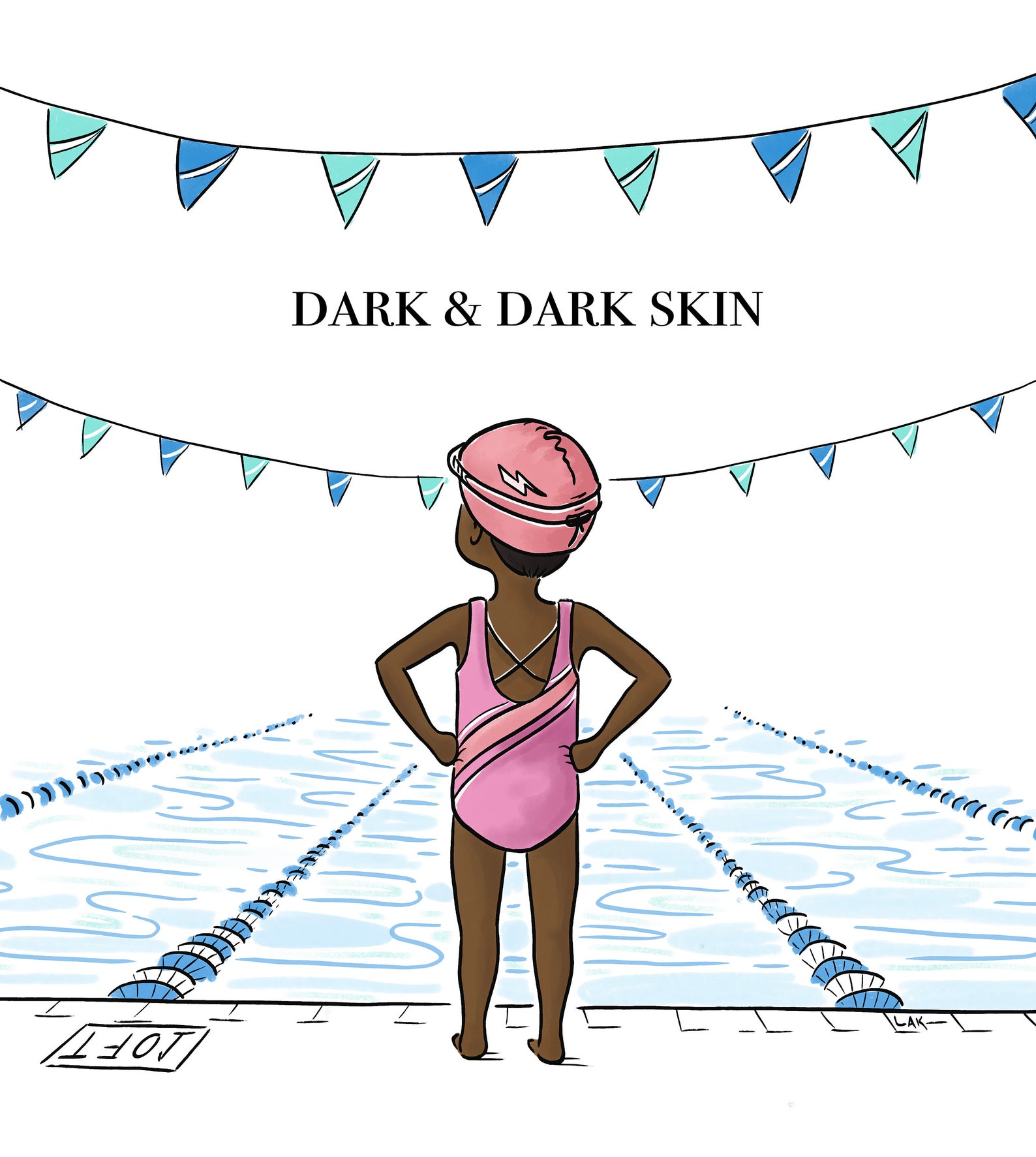 Girl Swimming Print Drawing of Girl Swimmer Swim Team Gift - Etsy