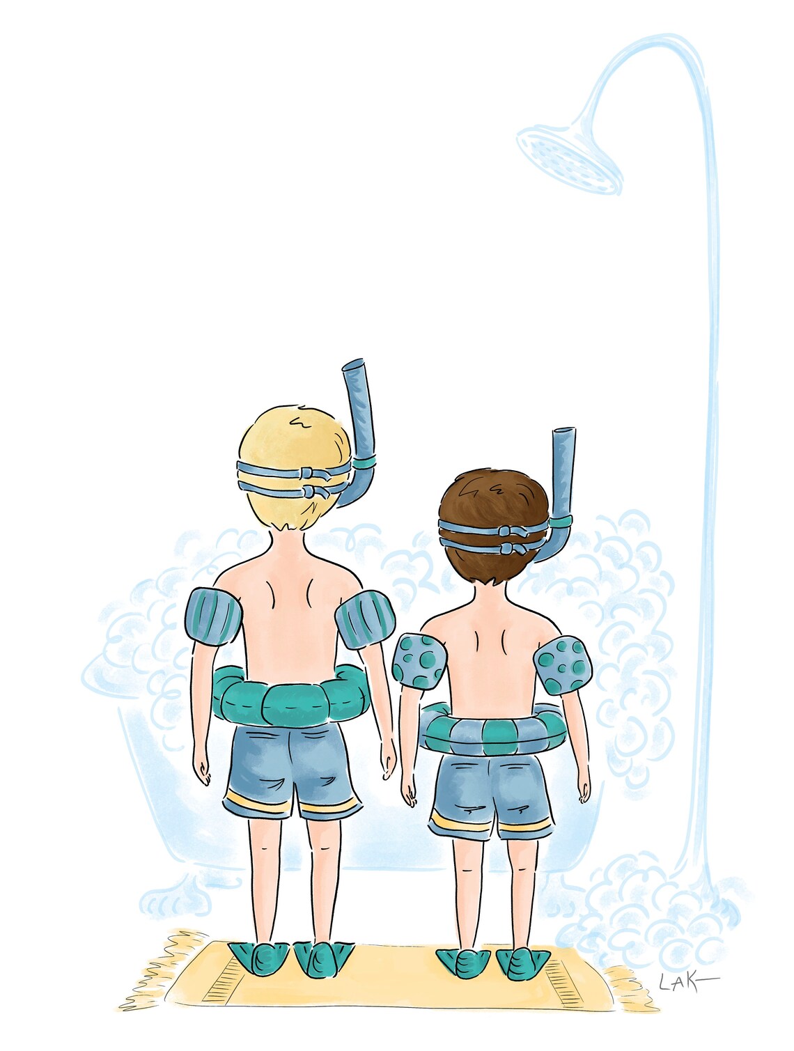 Brothers Bathroom Art Boys Bathroom Art Print Art for Kids - Etsy