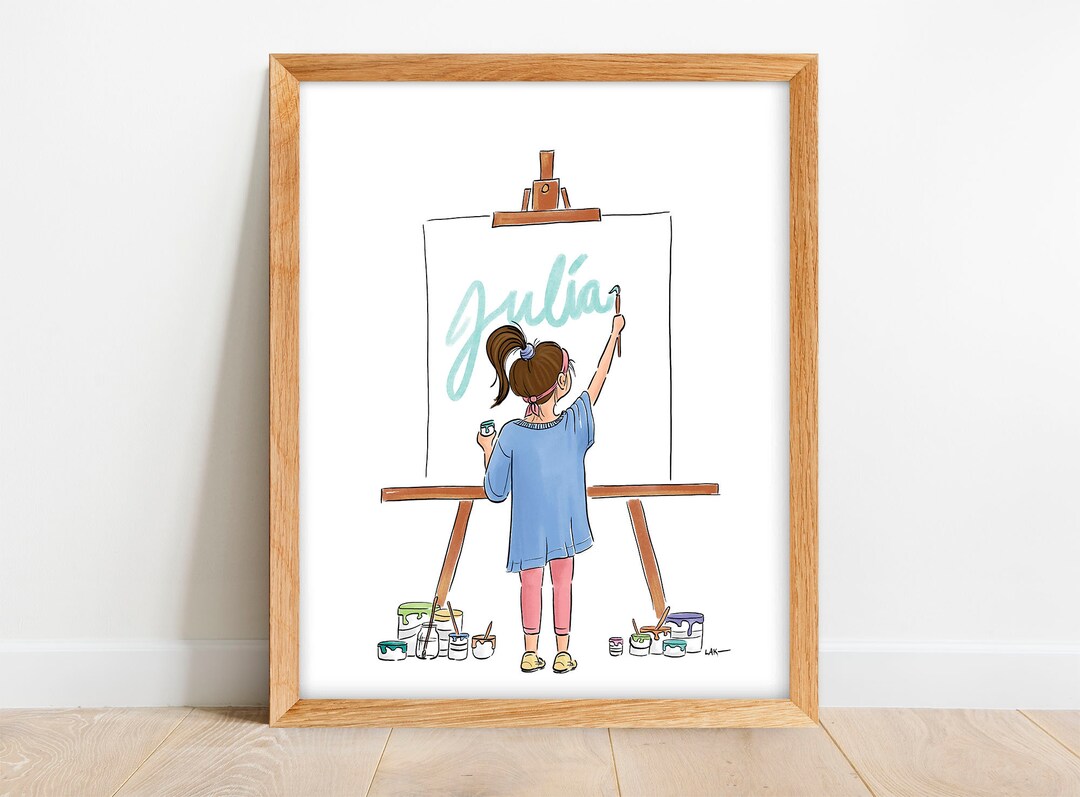 Personalized Art Print With Girls Name Art With Name Added Art With ...