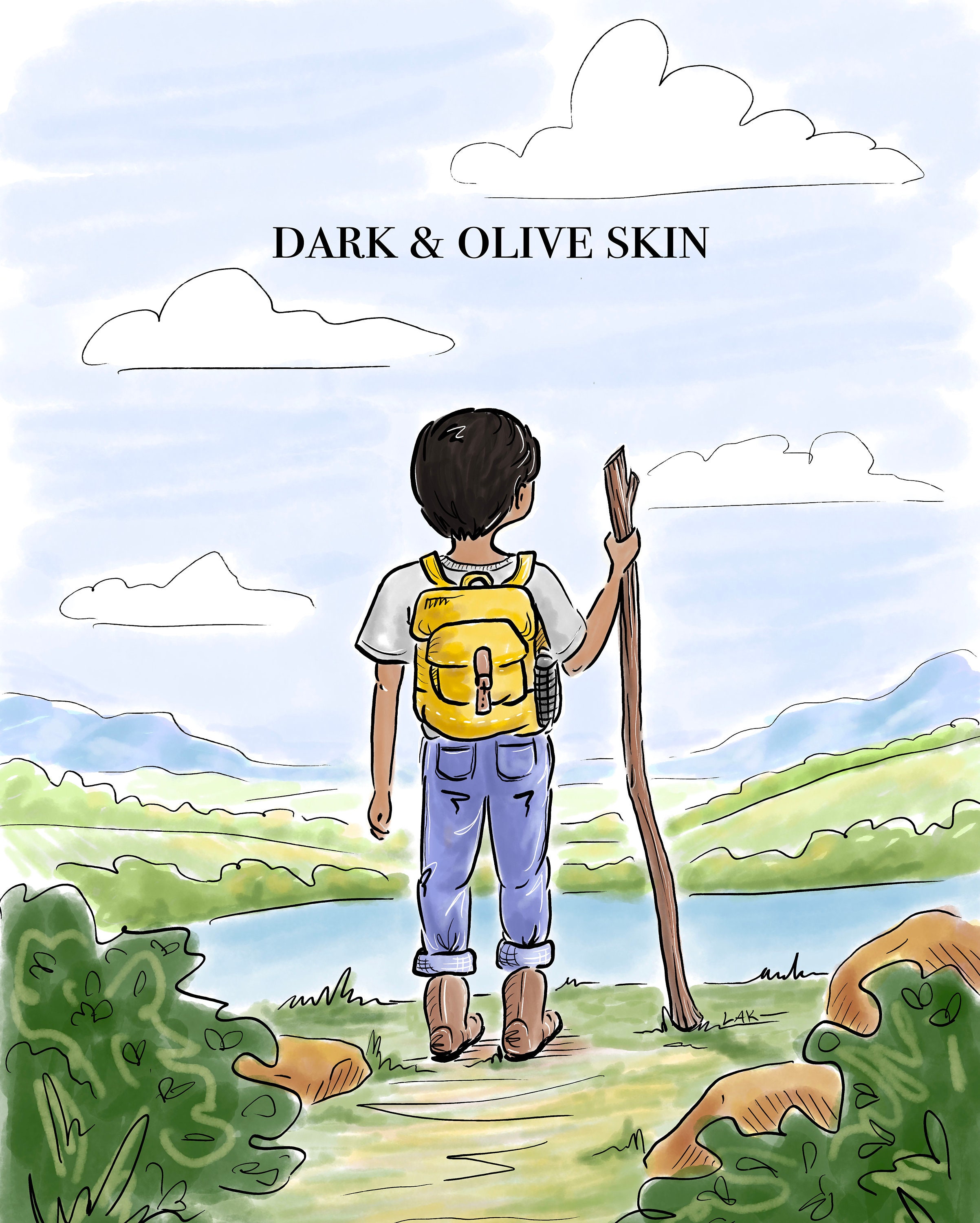 Boy Hiking Print – Adventure Art for Boys Room - Children Outside in ...