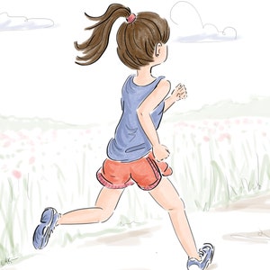 Girl Running Cross Country Runner Gift for Runner Triathlete Trail ...