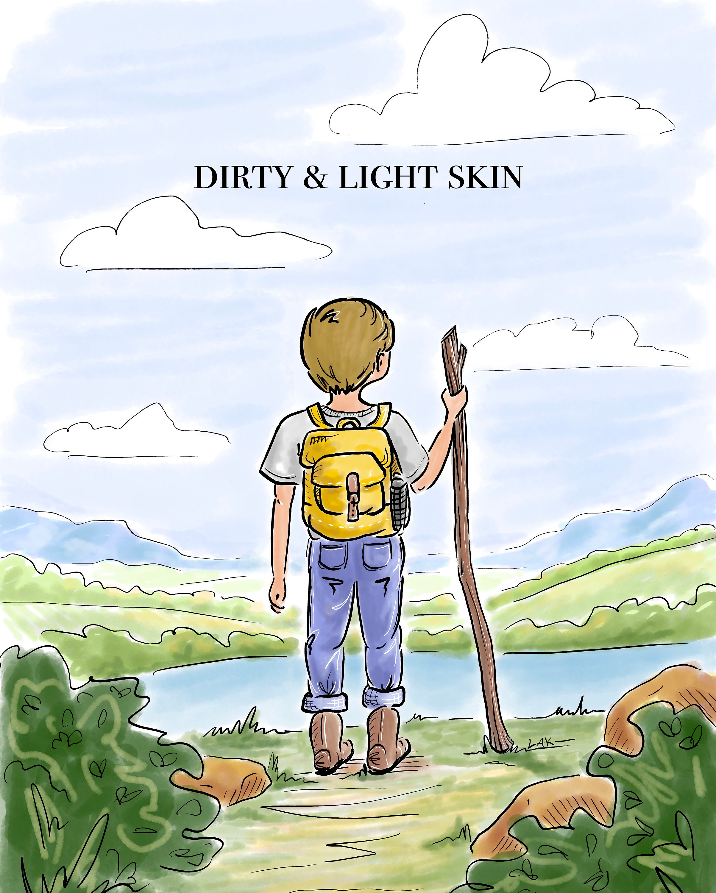 Boy Hiking Print – Adventure Art for Boys Room - Children Outside in ...