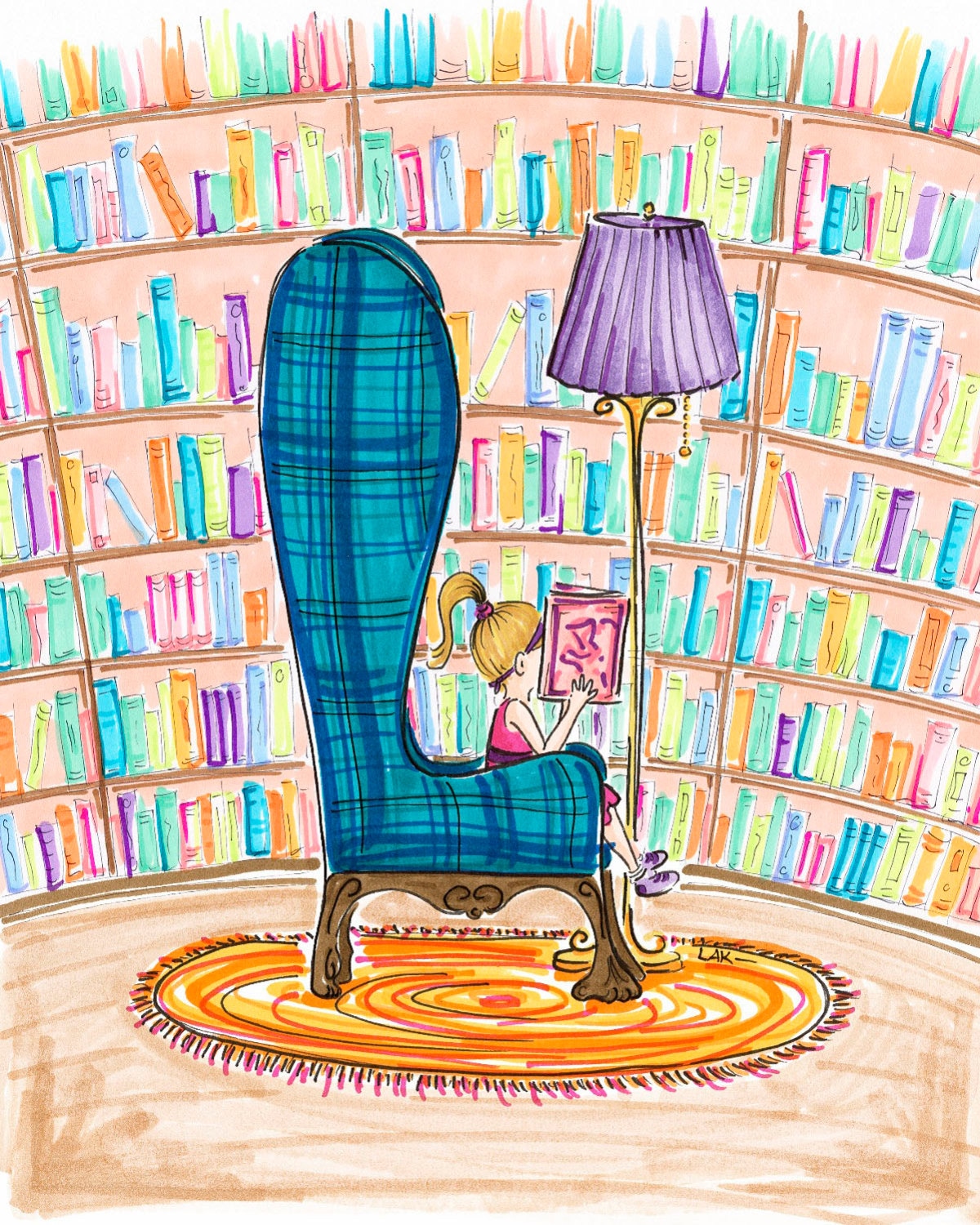 Reading Nook Artwork - Book Nook Print - Reading Corner Art - Classroom ...