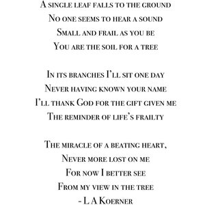 Miscarriage Poem - Art for Baby Loss - Gift for Miscarriage - Child ...
