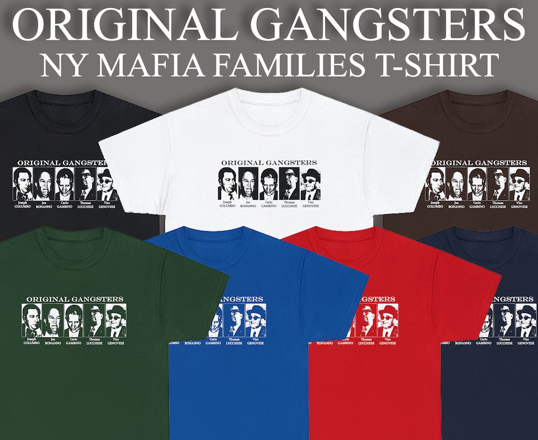 Original Gangsters "five Families" T-shirt Mob/mafia/gambino/bonanno ...