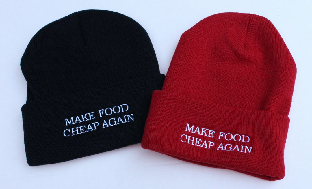 Joe Biden - Make Food Cheap Again Funny Hat Cap Beanie (inflation ...