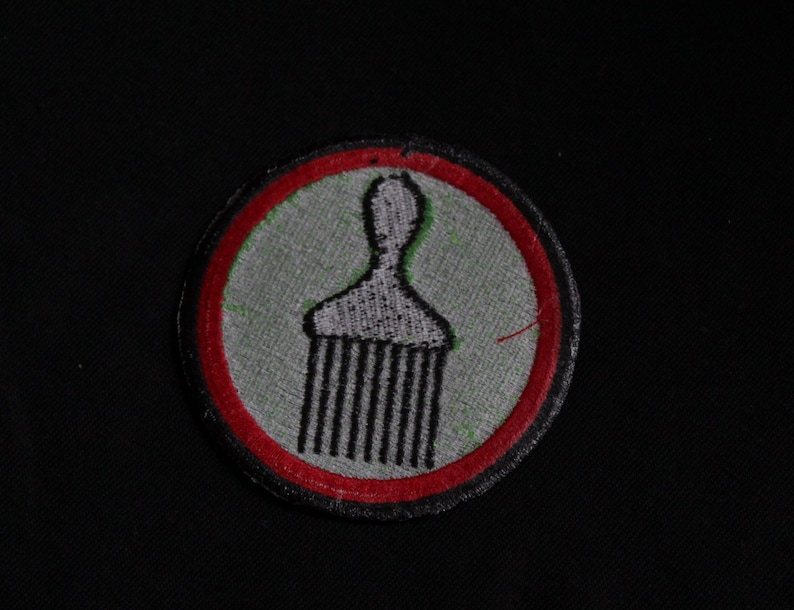Pan African American Afro-pick RBG Iron-on Patch - Etsy