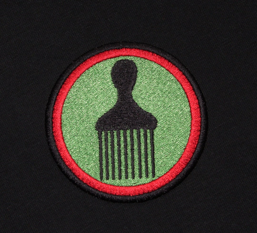 Pan African American Afro-pick RBG Iron-on Patch - Etsy