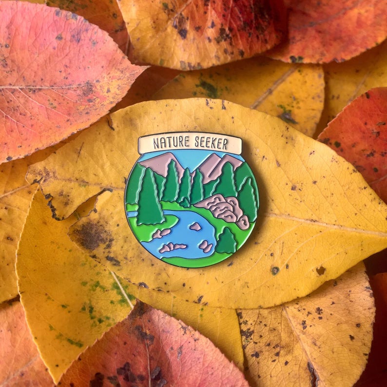 Nature Seeker Enamel Pin - Etsy