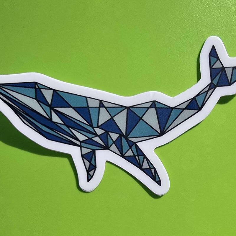 Geometric Whale - Etsy