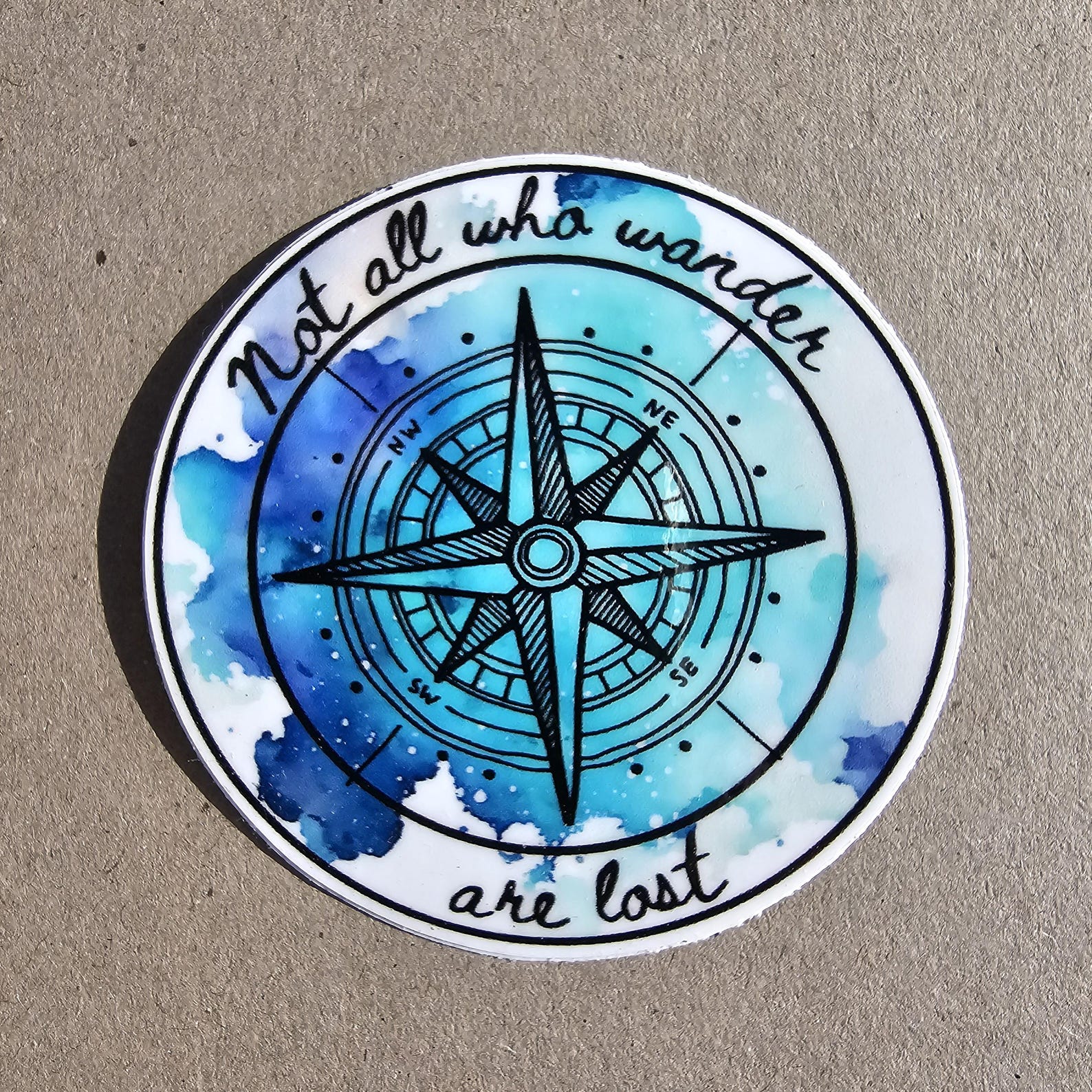 Not All Who Wander Are Lost Compass Sticker - Etsy