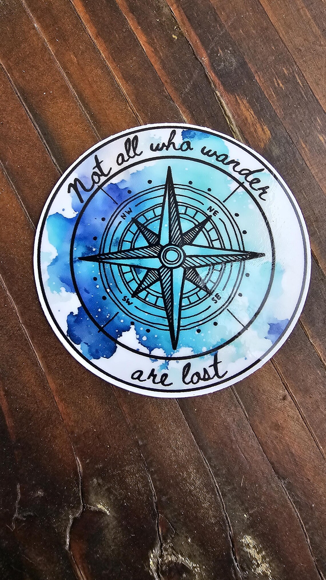 Not All Who Wander Are Lost Compass Sticker - Etsy