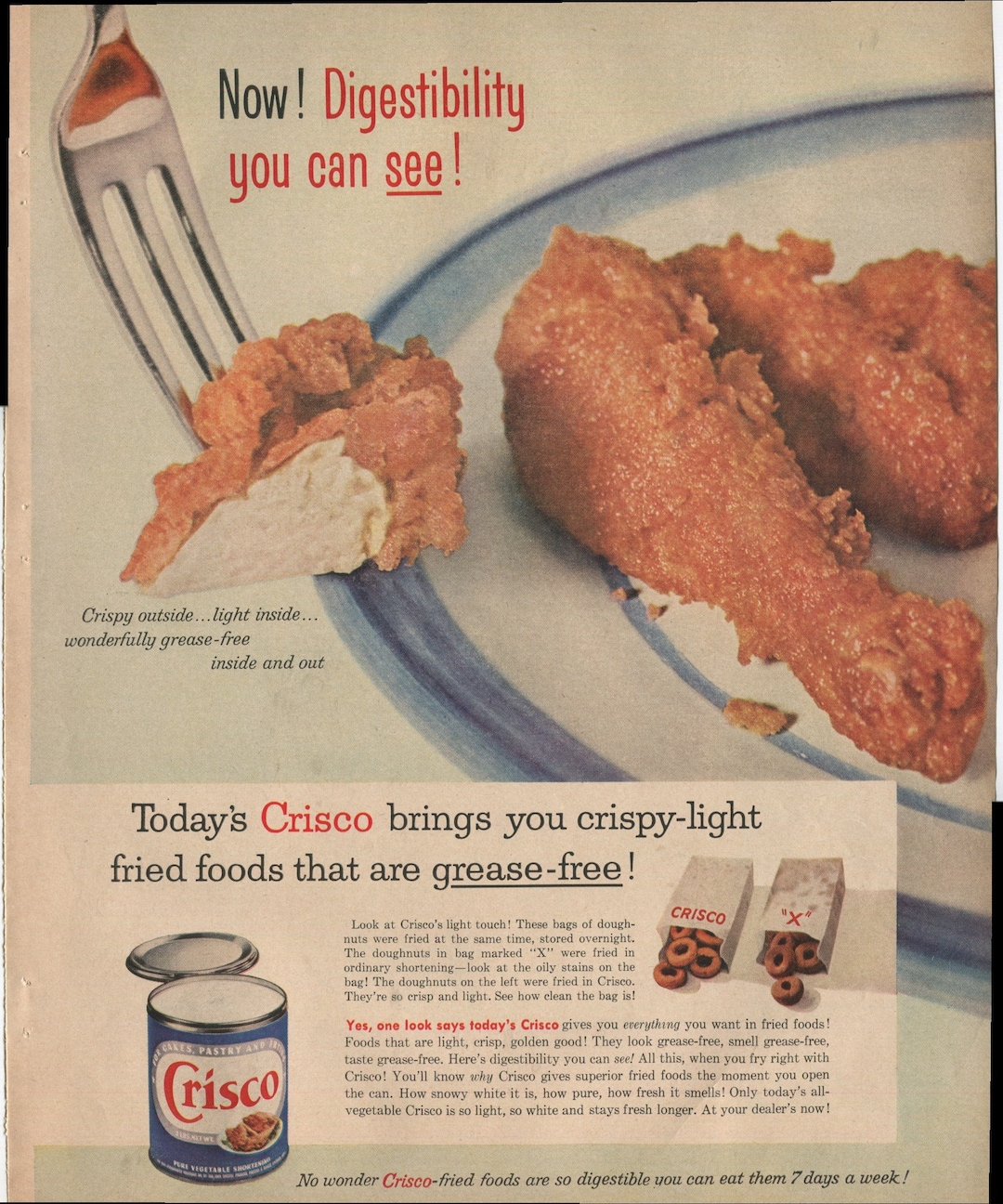 Today's Crisco Brings You Crispy-light Fried Grease-free - Etsy