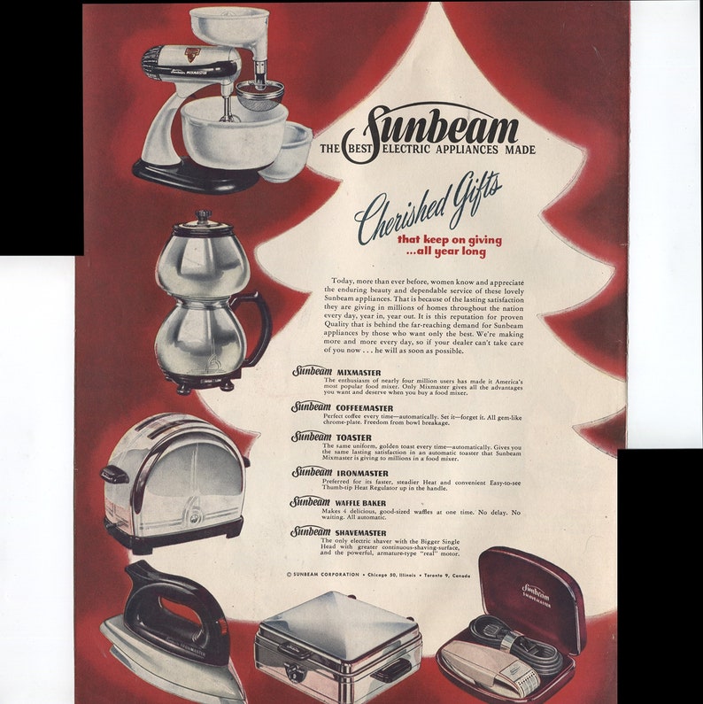 Sunbeam the Best Electric Appliances Made Cherished Gifts That - Etsy