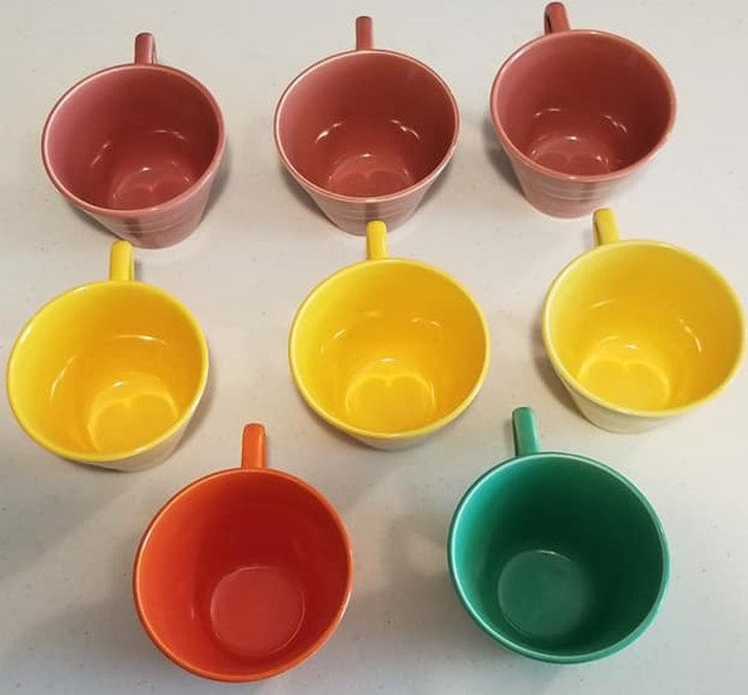 Antique Vintage Harlequin 1950s TEACUPS & SAUCERS Sells as a Whole Set ...