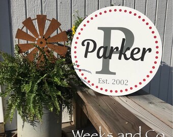 Initial welcome sign | Etsy